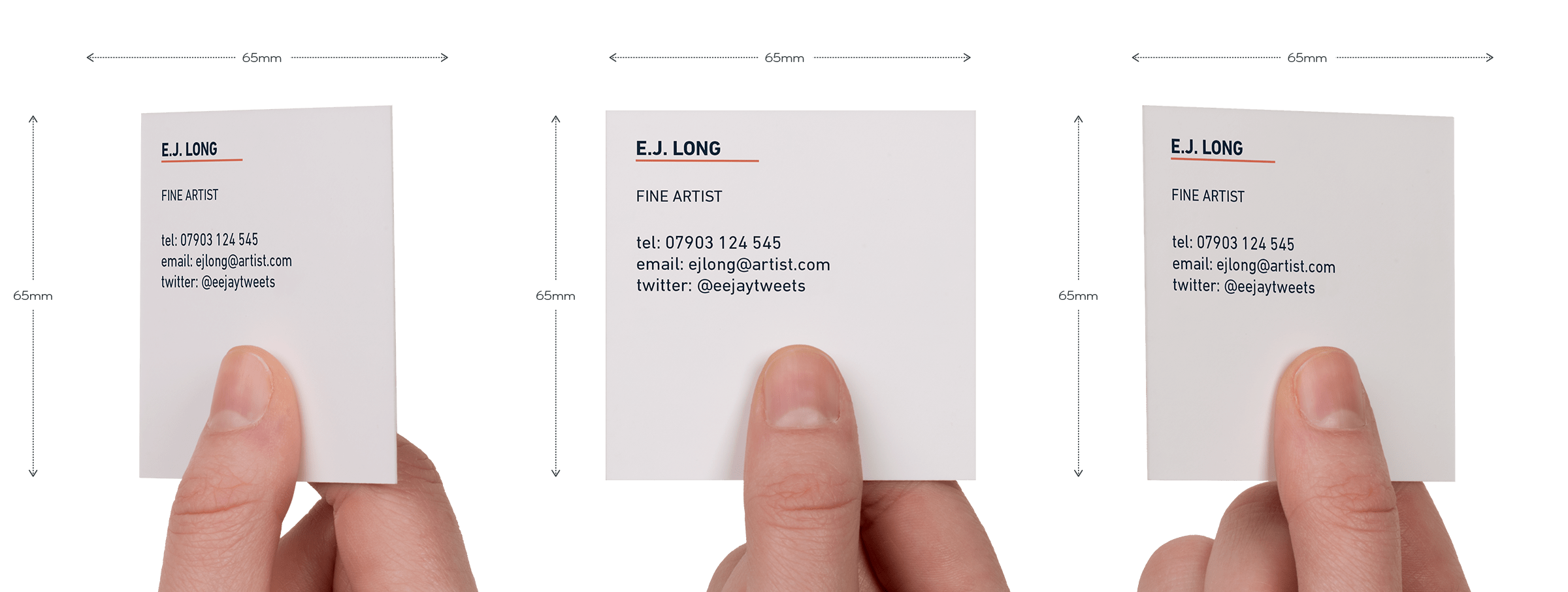 Quadratische Visitenkarten | MOO DE