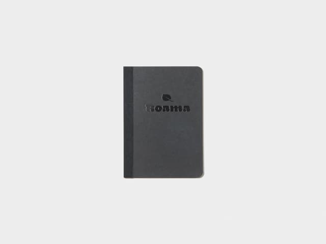MOO Tape Bound Notebook, Black Foil, Jet Black, Mini | MOO