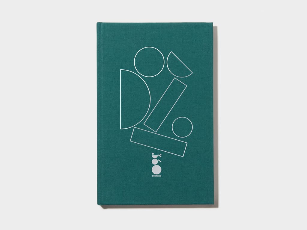 MOO Hardcover Notebook, Lined, Silver Foil, Alpine Green / Pale Peach | MOO
