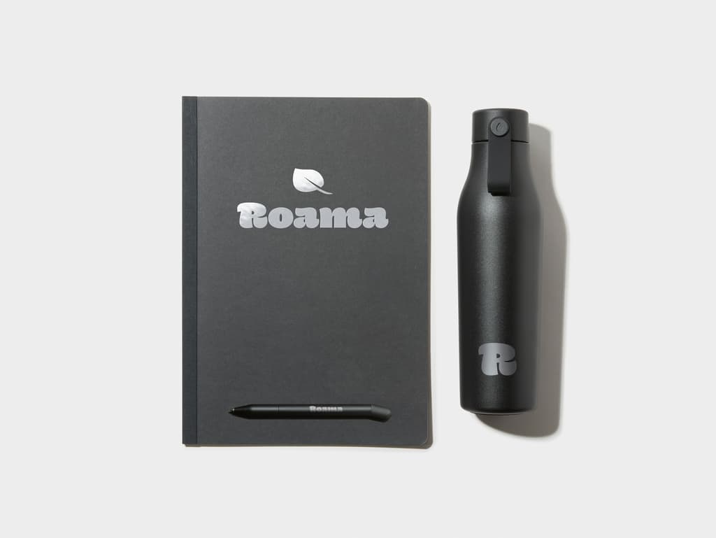 MOO Tape Bound Notebook, Black Foil, Jet Black, Large | MOO