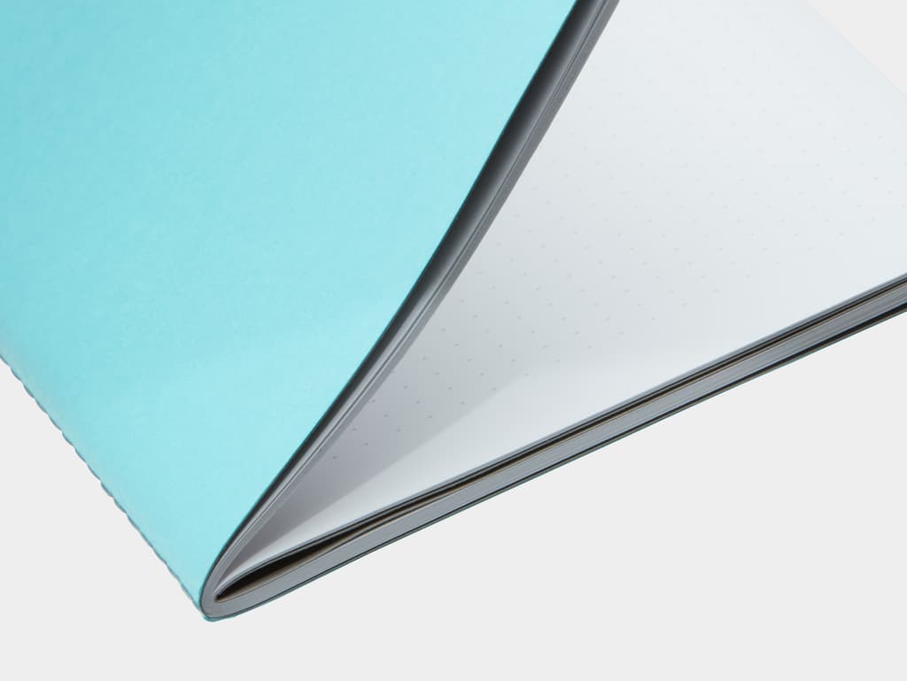 MOO Softcover Journals - Black foil - Turquoise - Dotted | MOO