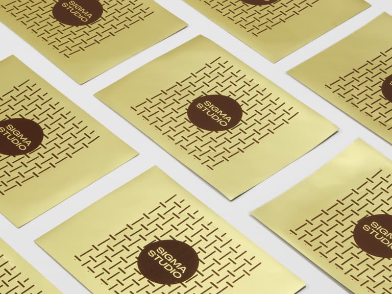 Metallic Stickers, Sheet, 4" x 4", Round, Gold | MOO