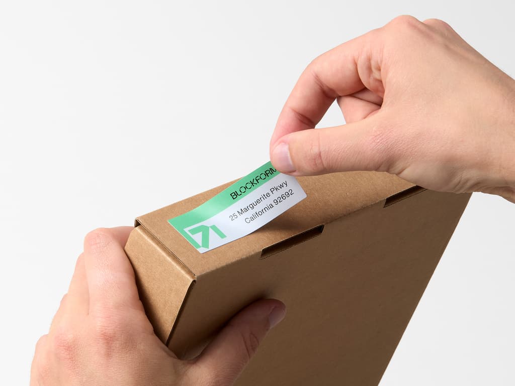 Coated Paper Stickers - 1" x 2.75" - Sheet - Rectangular | MOO