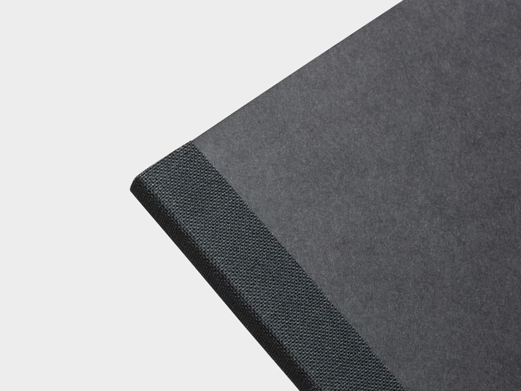 MOO Tape Bound Notebooks - Medium - Silver Foil - Jet Black | MOO