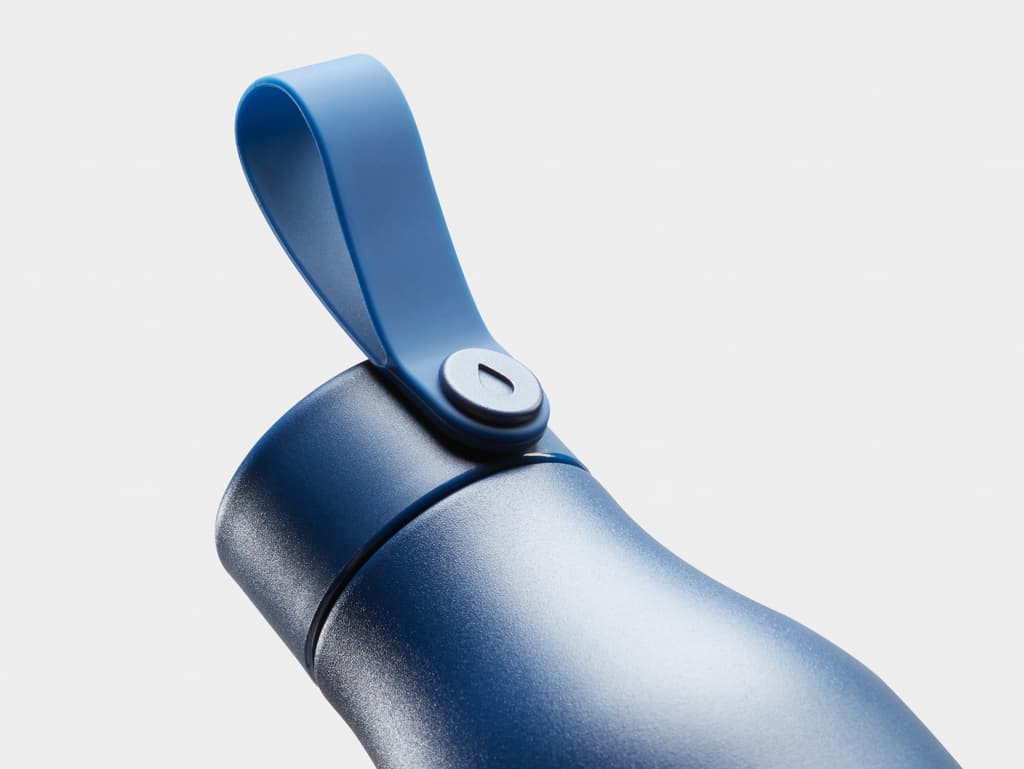 Original MOO Water Bottle Midnight Blue 360° wrap print | MOO